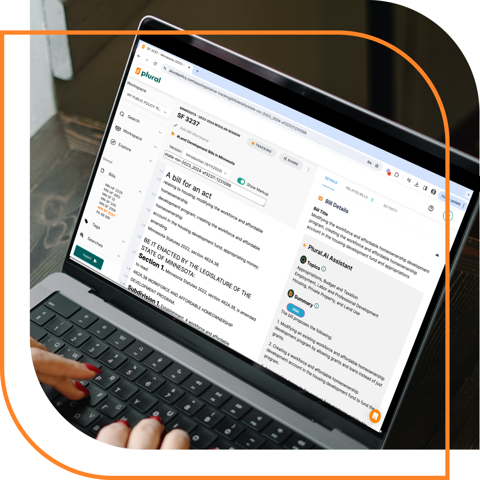U.S. State Legislative Tracking and AI Insights - Plural Policy